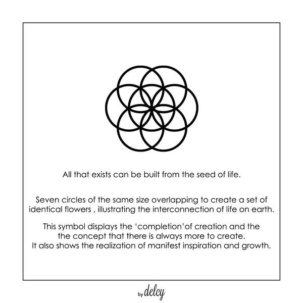 Seed of Life Signet Enamel Gold Ring – Delcy